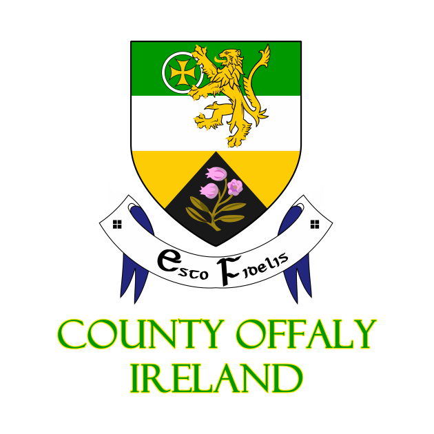 County Offaly, Ireland - Coat of Arms - Irish - Tapestry | TeePublic