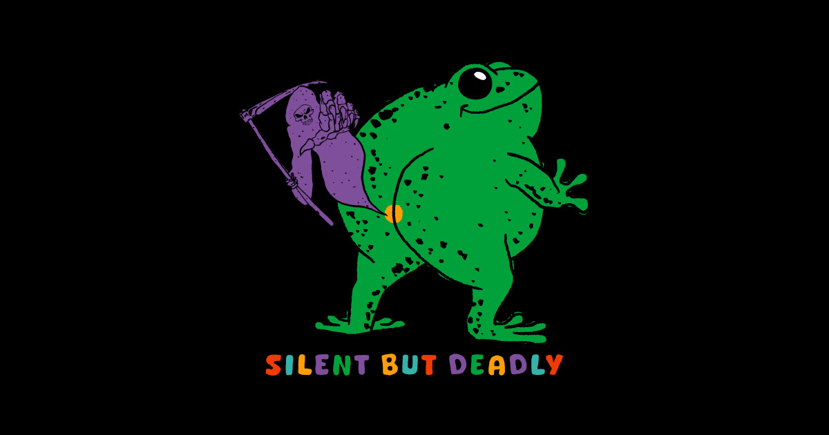 Farting Frog - Funny Frog - Frog - Sticker | TeePublic