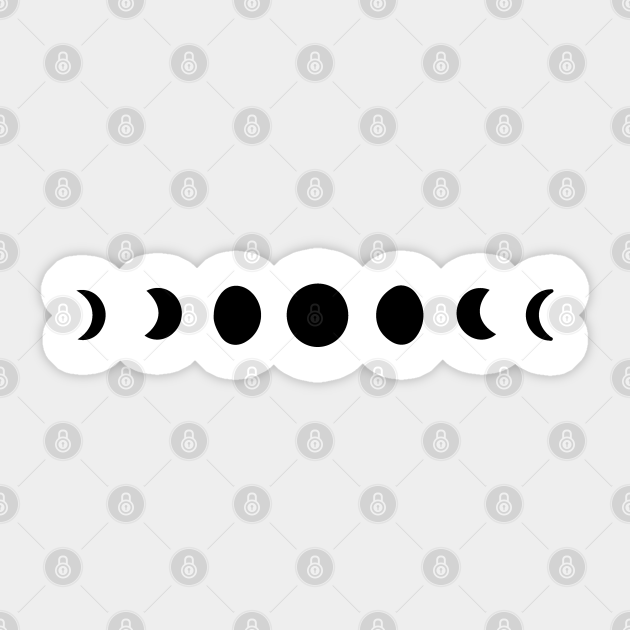 Moon phase - Moon Phases - Sticker | TeePublic