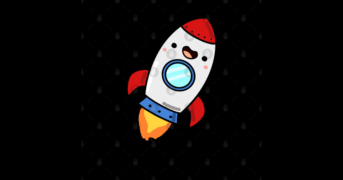 Fired Up Cute Rocket Pun - Rocket Pun - Sticker | TeePublic
