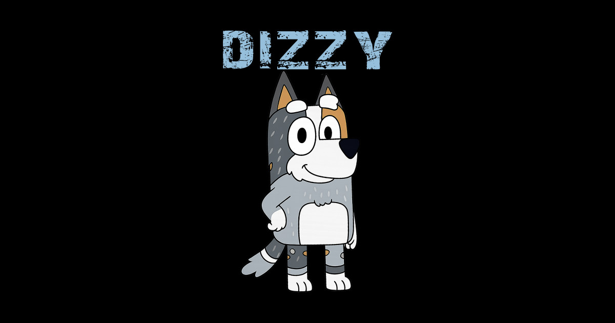Cute Bluey Dizzy Vintage Cartoon - Bluey - Sticker | TeePublic
