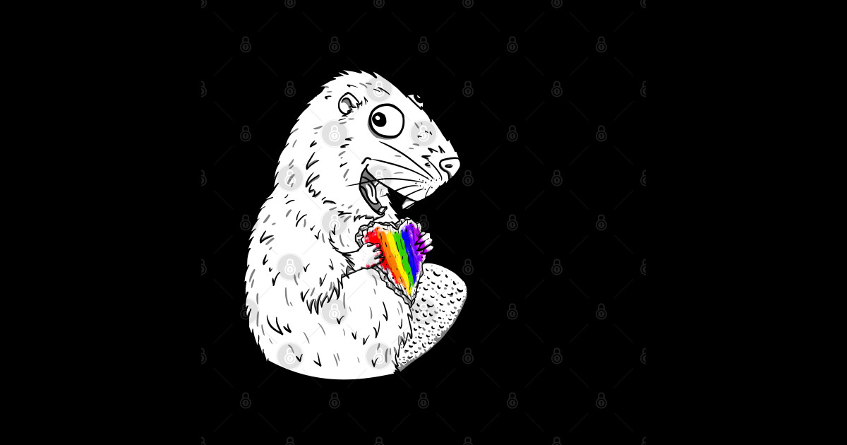 Rainbow Chipper Beaver - Animal - Sticker | TeePublic