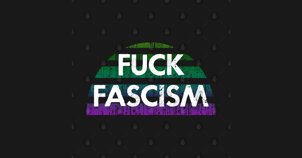 Stop fascism. Fight fascists. Be actively anti fascist. Distressed ...