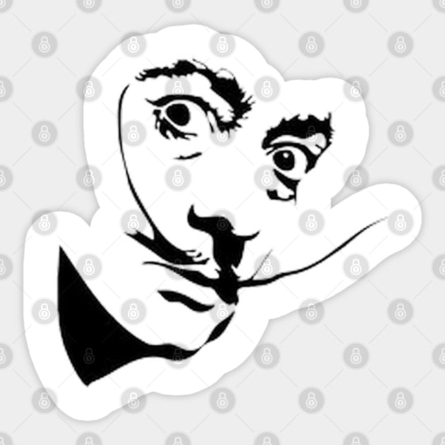 Salvador Dali Stencil Artwork - Salvador Dali - Sticker | TeePublic