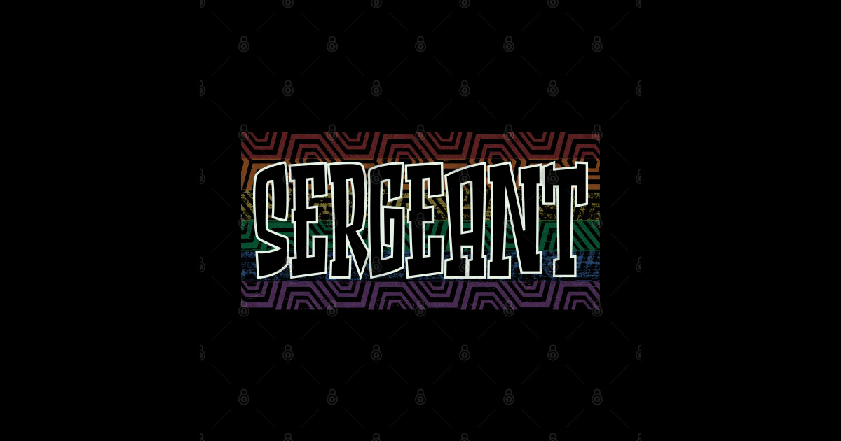 LGBTQ PATTERN USA SERGEANT - Sergeant - Sticker | TeePublic