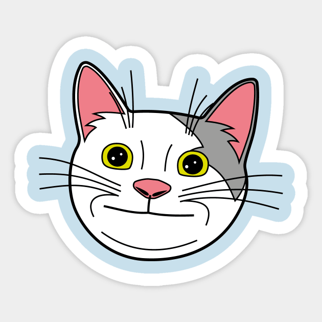 Polite Cat Meme - Cat - Sticker | TeePublic