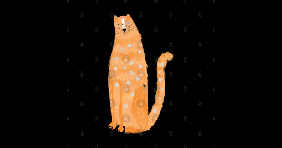 Orange cat - Cats - Sticker | TeePublic