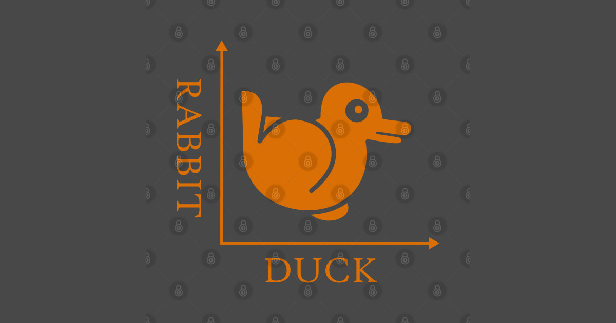Duck Rabbit Illusion - Duck Rabbit Illusion - T-Shirt | TeePublic
