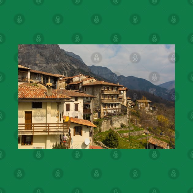 Poffabro Village in North East Italy - Village - Pin | TeePublic