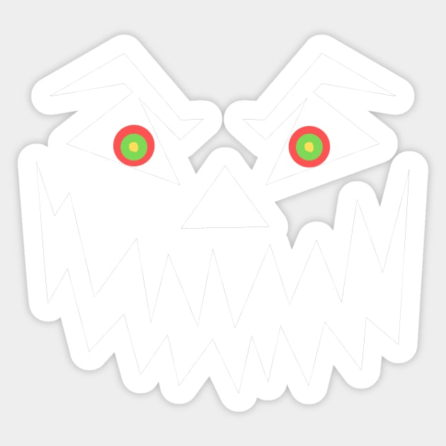 Ghostly face with creepy smile - Sinister Smile - Sticker | TeePublic