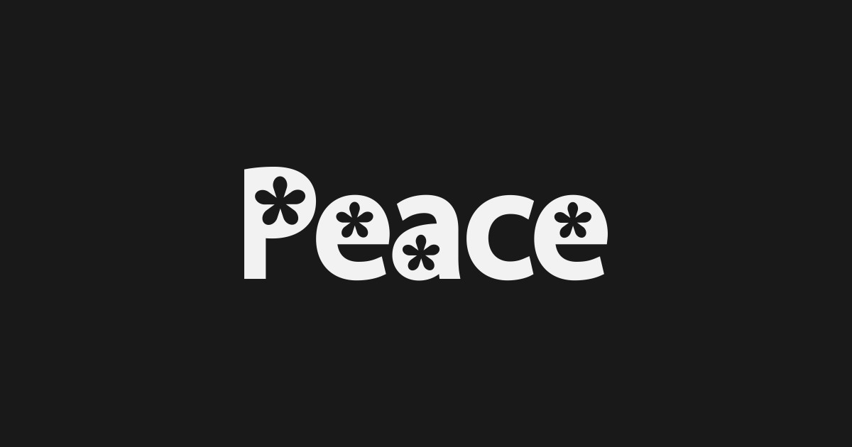 Peace typographic logo design - Peace Typographic Logo Design - T-Shirt ...