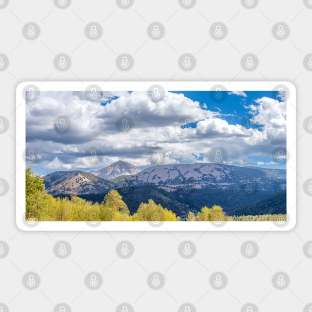 Spanish Peaks Country Colorado Panorama - Debra Martz - Sticker | TeePublic