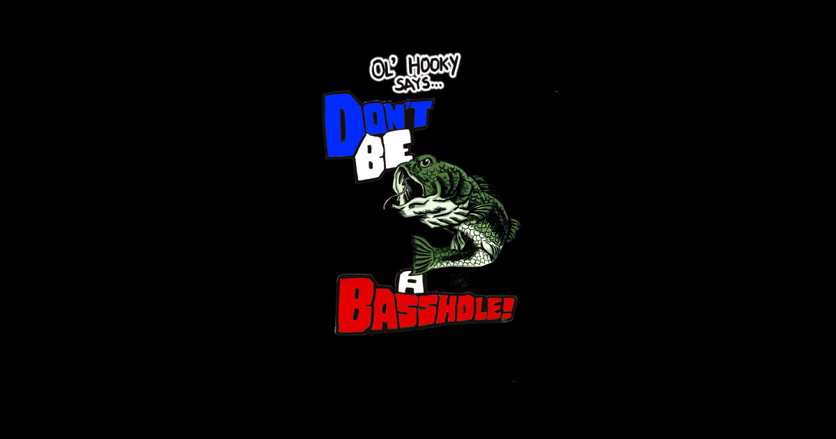Ol' Hooky - Bass Fishing Gifts Funny Fishing - Sticker | TeePublic