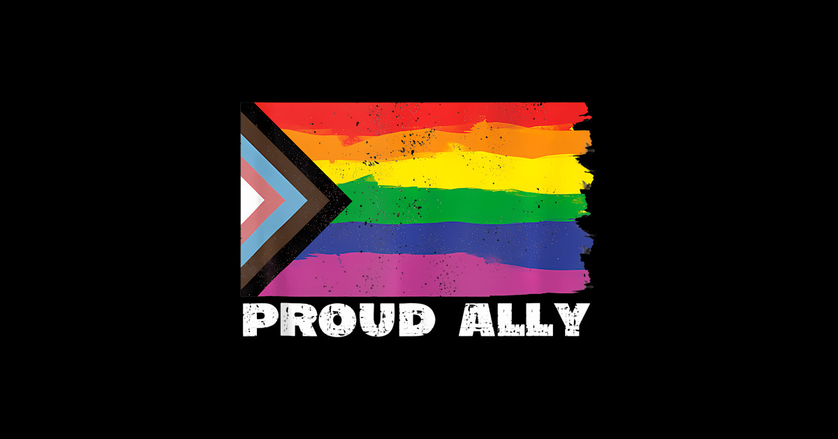 Proud Ally Pride Month Lgtbq Black Pride Flag - Proud Ally Pride Month ...
