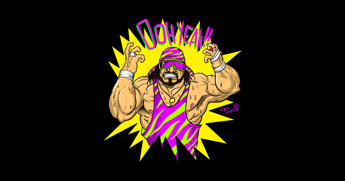 Macho man - Wrestling - Sticker | TeePublic