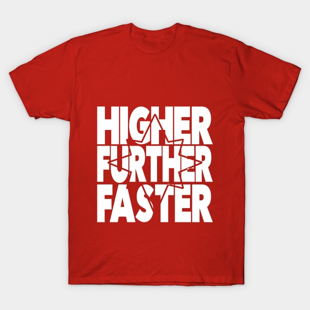 HigHER FurtHER Faster - Captain Marvel - T-Shirt | TeePublic