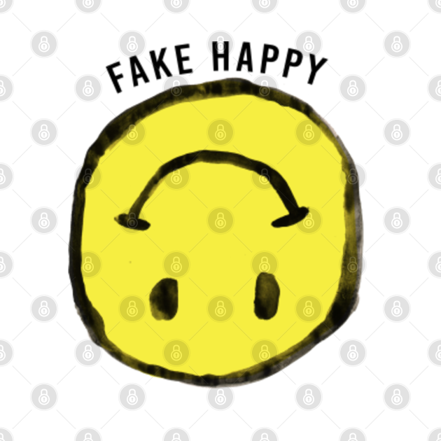 fake:(happy:) - Smiley Face - T-Shirt | TeePublic