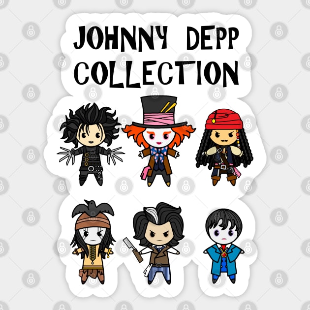 JOHNNY DEPP COLLECTION - Johnny Depp - Sticker | TeePublic
