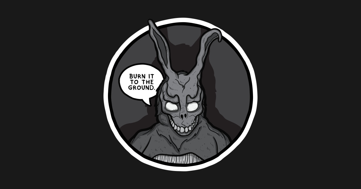 Frank the Rabbit (Burn It) - Frank The Bunny - T-Shirt | TeePublic