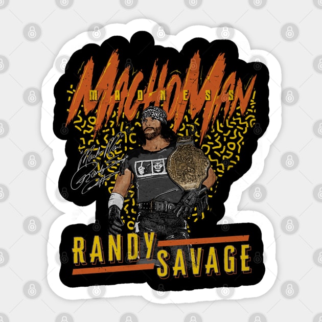 Macho Man nWo Championship - Macho Man - Sticker | TeePublic