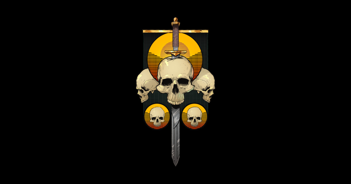 Skulls and Swords - Skull Sword - Sticker | TeePublic