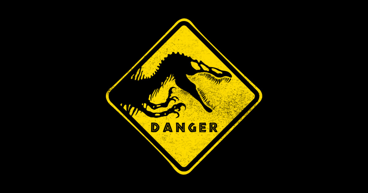 spinosaurus signal danger - Spinosaurus Signal Danger - Sticker | TeePublic
