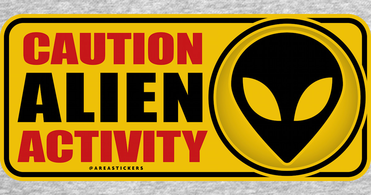 Caution Alien Activity - Signal - Alien Head - T-Shirt | TeePublic