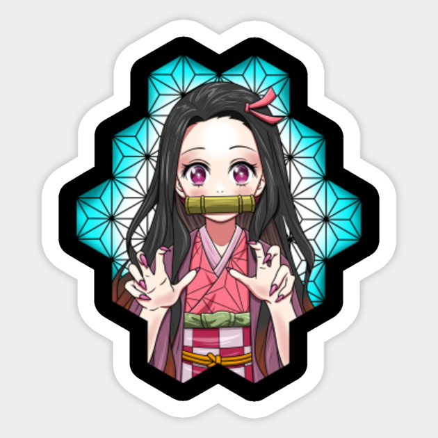 Nezuko Kamado - Demon Slayer - Sticker | TeePublic