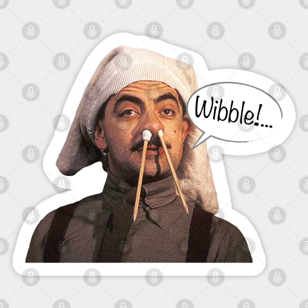 Blackadder Wibble Meme - Blackadder - Sticker | TeePublic