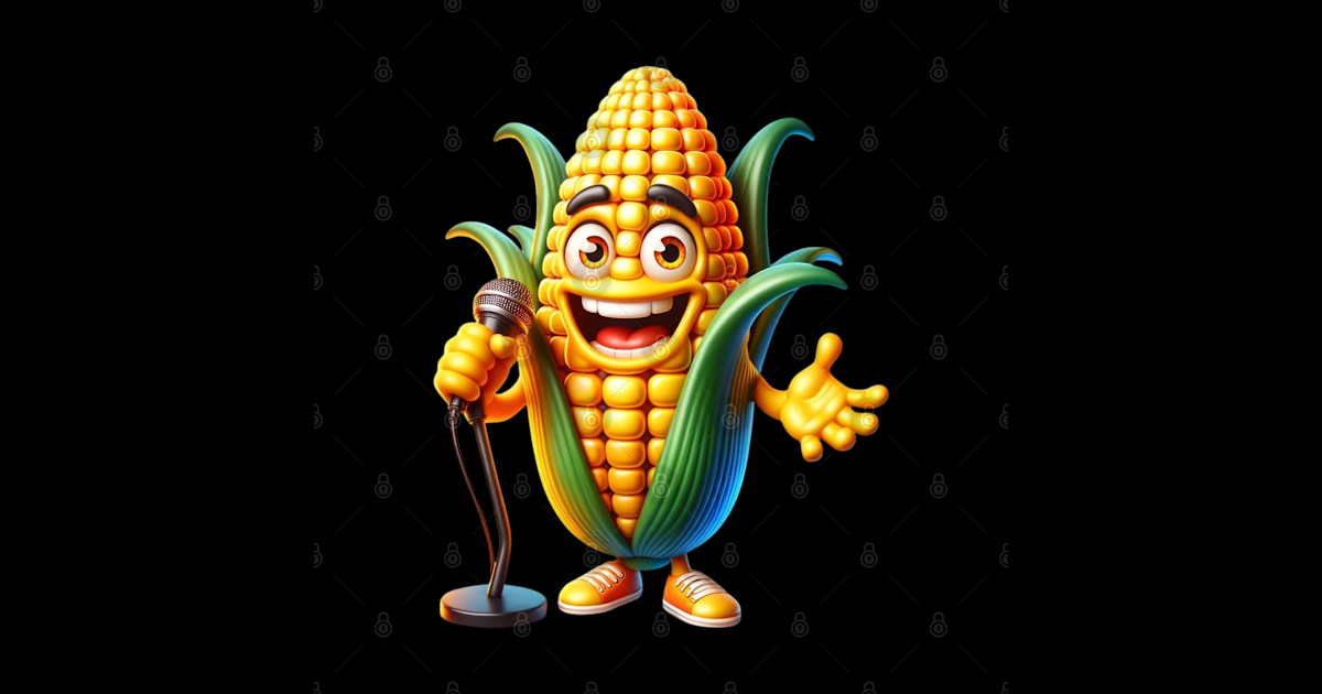 Corny Comedian - Stand-Up Star of the Field - Corn - Posters and Art ...