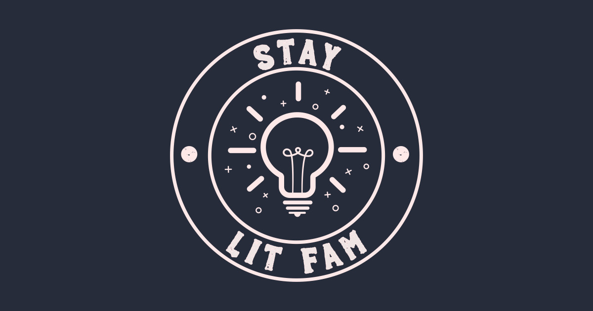 Minimal light bulb stay lit - Lit - T-Shirt | TeePublic