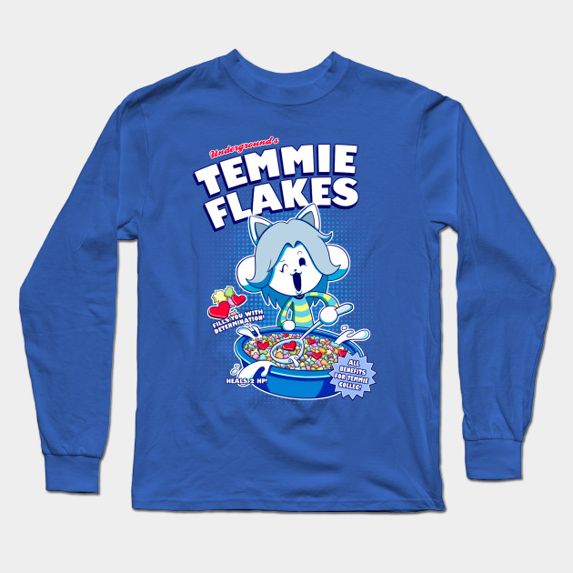 Temmie Flakes! - Undertale - Long Sleeve T-Shirt | TeePublic