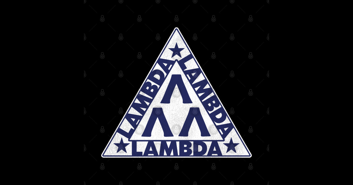 LAMBDA LAMBDA LAMBDA Triangle Symbol - Revenge Of The Nerds - Sticker | TeePublic