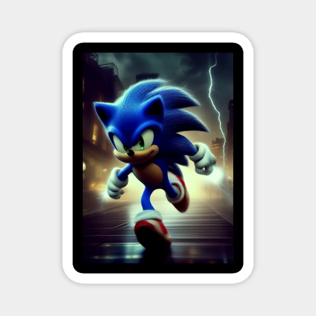 lightning sonic - Sonicthehedgehog - Magnet | TeePublic