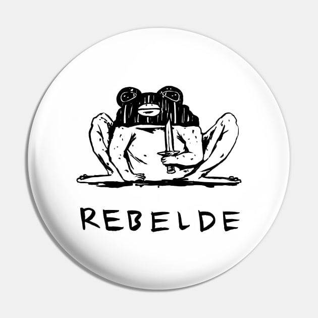 Rebel Frog - Frog - Pin | TeePublic