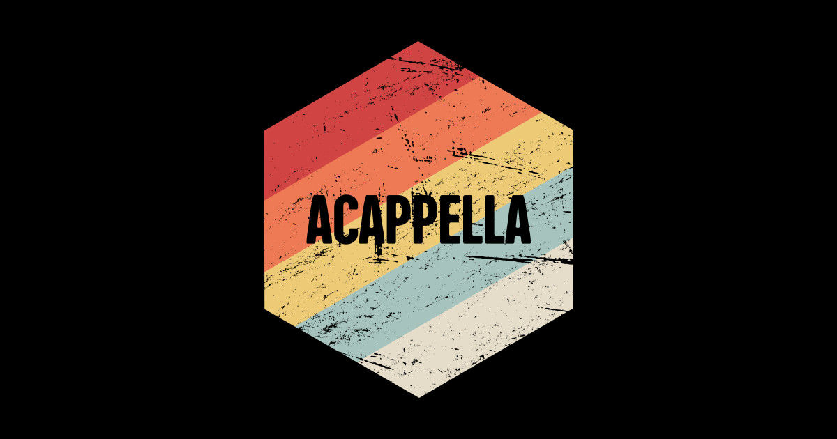 Retro Vintage Acappella Icon - Acappella - Sticker | TeePublic