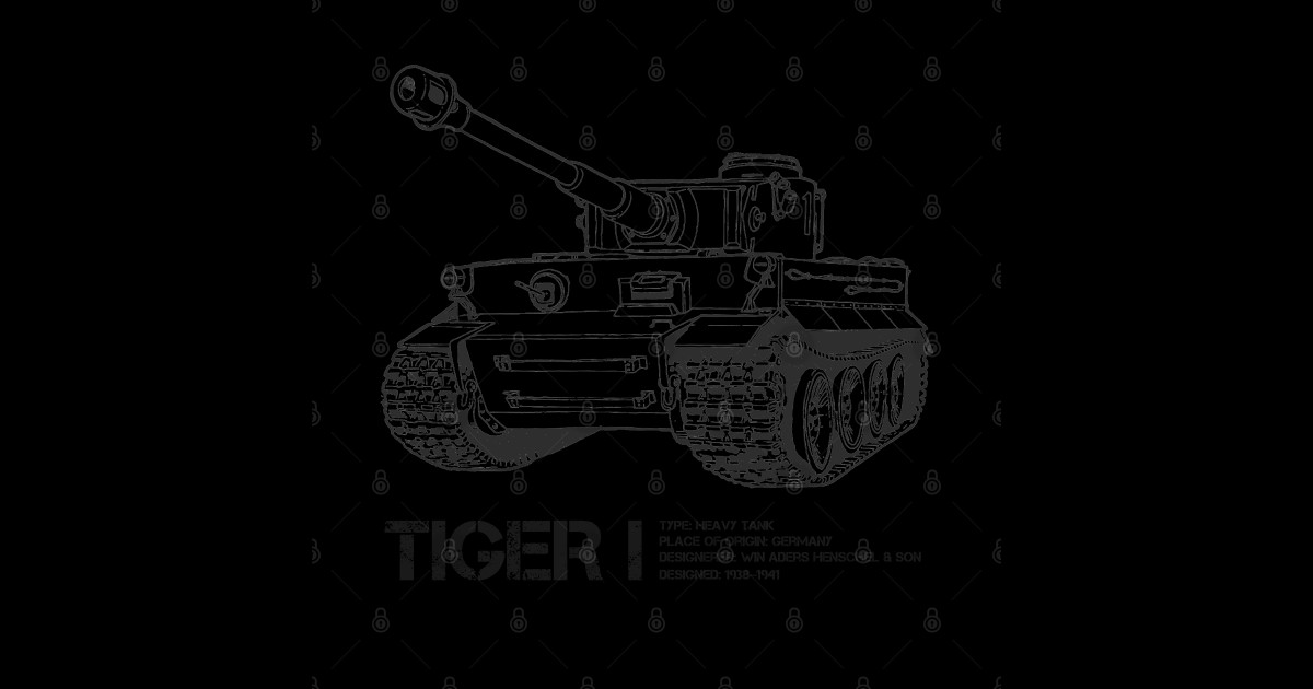 Tiger I | World War 2 Tank - Tiger Tank - Sticker | TeePublic