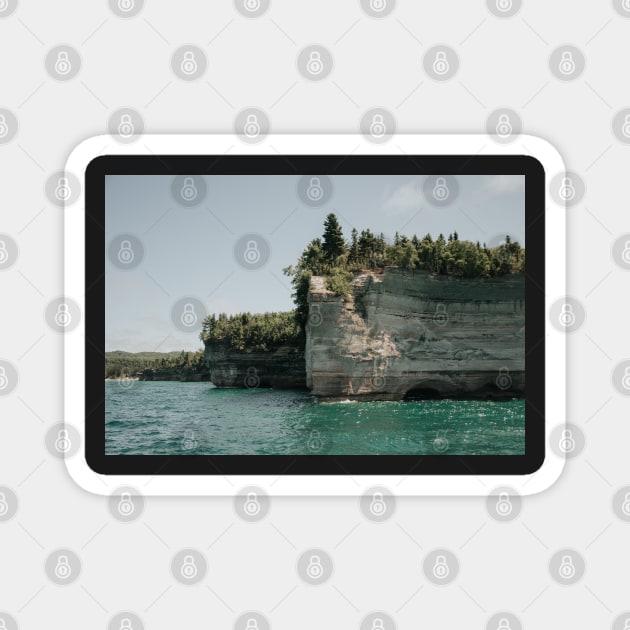 Pictured Rocks Battleship Rocks - Michigan - Magnet | TeePublic