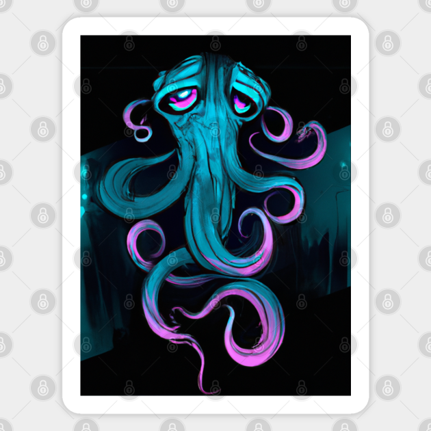 Sad Cthulhu - Cthulhu - Sticker | TeePublic