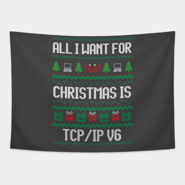 Funny Ugly Christmas Computer Programmer T-Shirt for Geek - Funny Computer Programmer - Tapestry ...