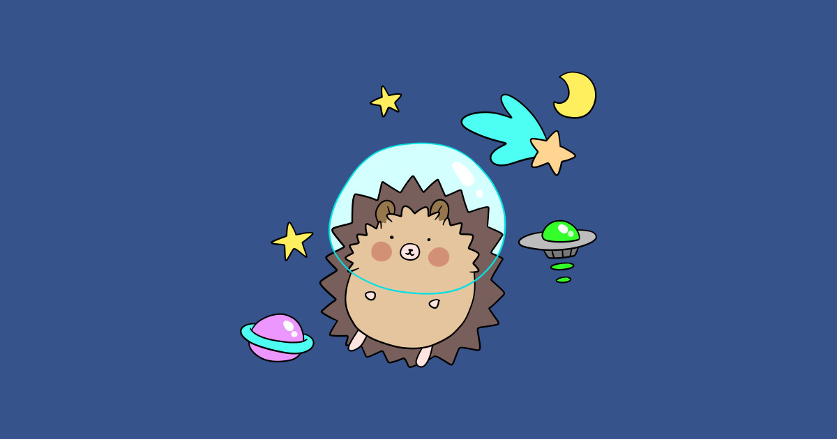 Space Hedgehog - Hedgehog - T-Shirt | TeePublic