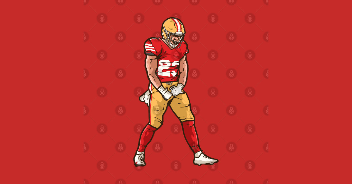 Christian McCaffrey Celebration Cartoon - Nfl - T-Shirt | TeePublic