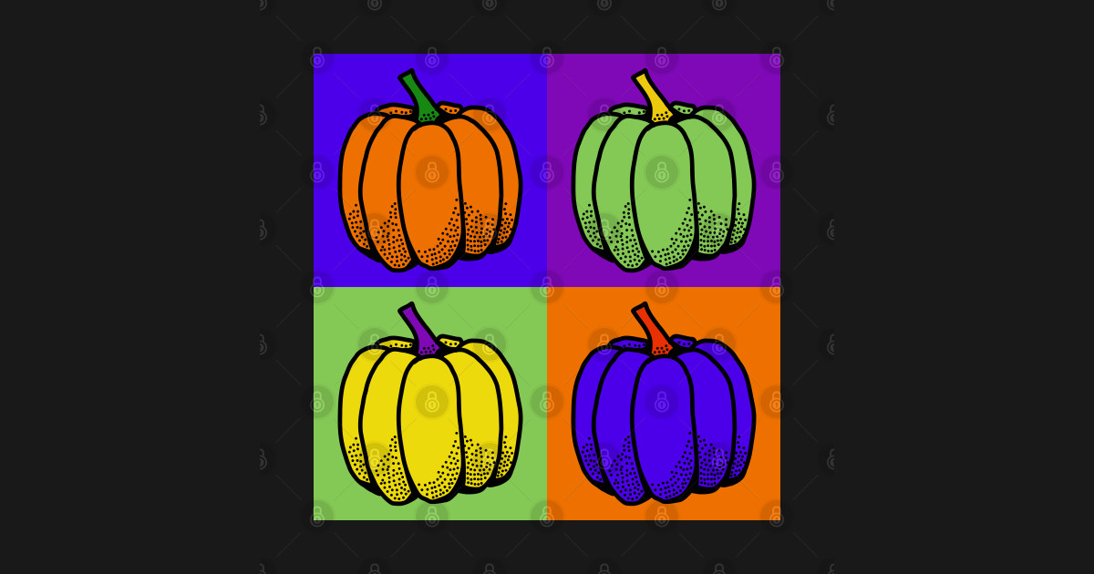 Pumpkin pop art - Pop Art Style - T-Shirt | TeePublic