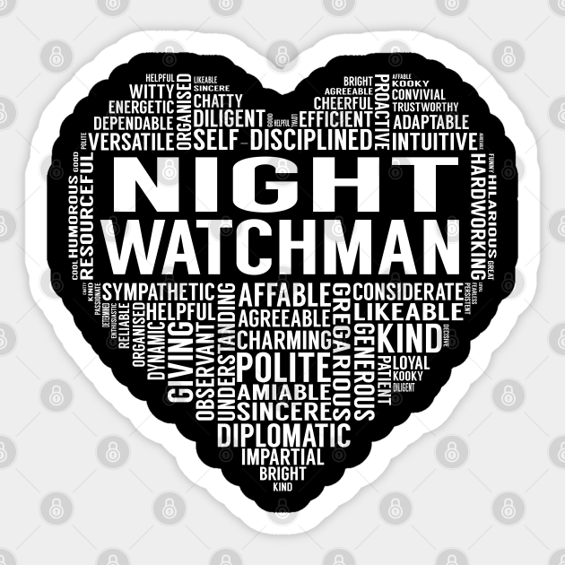 Night Watchman Heart - Night Watchman - Sticker | TeePublic