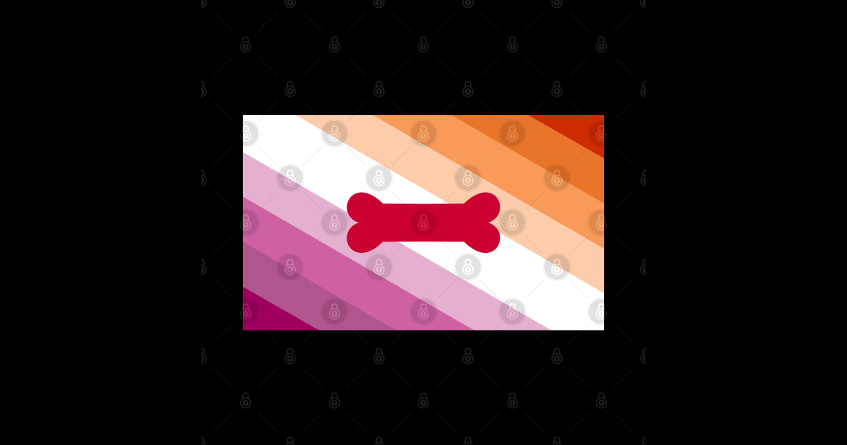 Sunset Lesbian Pup Flag - Lgbtq - Sticker | TeePublic