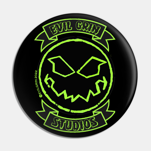 Evil Grin Studios back patch design - Back Patch - Pin | TeePublic