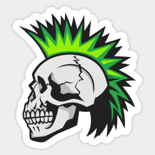 punk mohawk skull