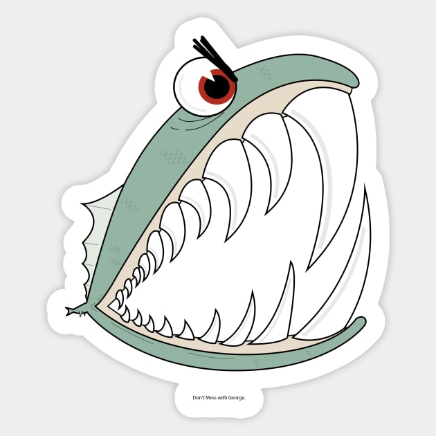George the Fish - Fish - Sticker | TeePublic