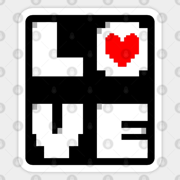 8-Bit Love - 8 Bit - Sticker | TeePublic