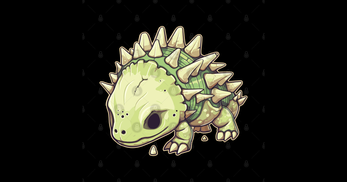 Scary Chibi Stegosaurus Isometric Dinosaur Skeleton - Scary Chibi ...
